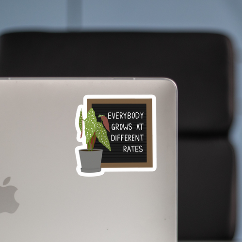We Grow at Different Rates | Sticker | Clay Collection Co.