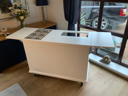 Collapsible Mini Pancake Cart, complete with 6 stainless steel food ...