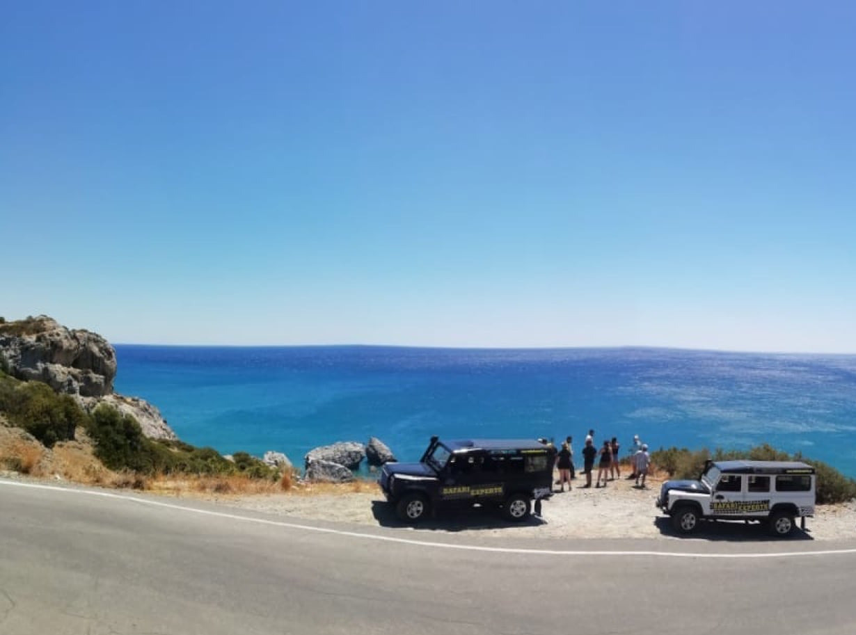 Jeep safari Land Rover mountains and sea | Excursion Tour Trip | Crete