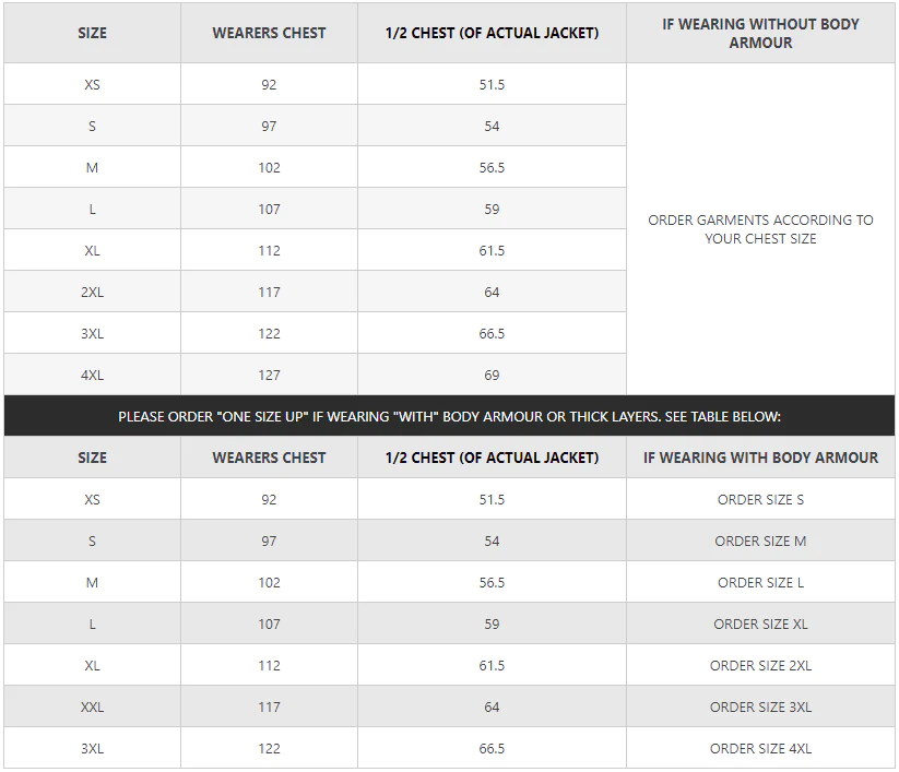 Size Guide | 999 KIT