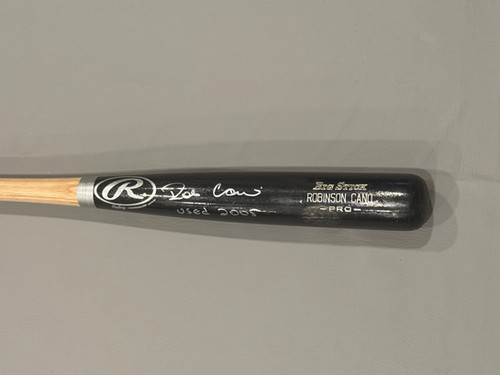 Robinson Cano 2005 Rookie game used and signed bat | It's Game Used