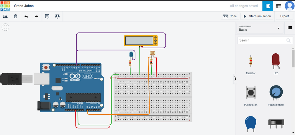 Light Intensity Measurement With Ldr Sensor And Arduino Tinkercad
