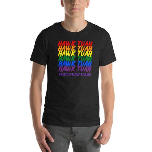 Hawk Tuah Pride Colors T-Shirt | Pride Provision