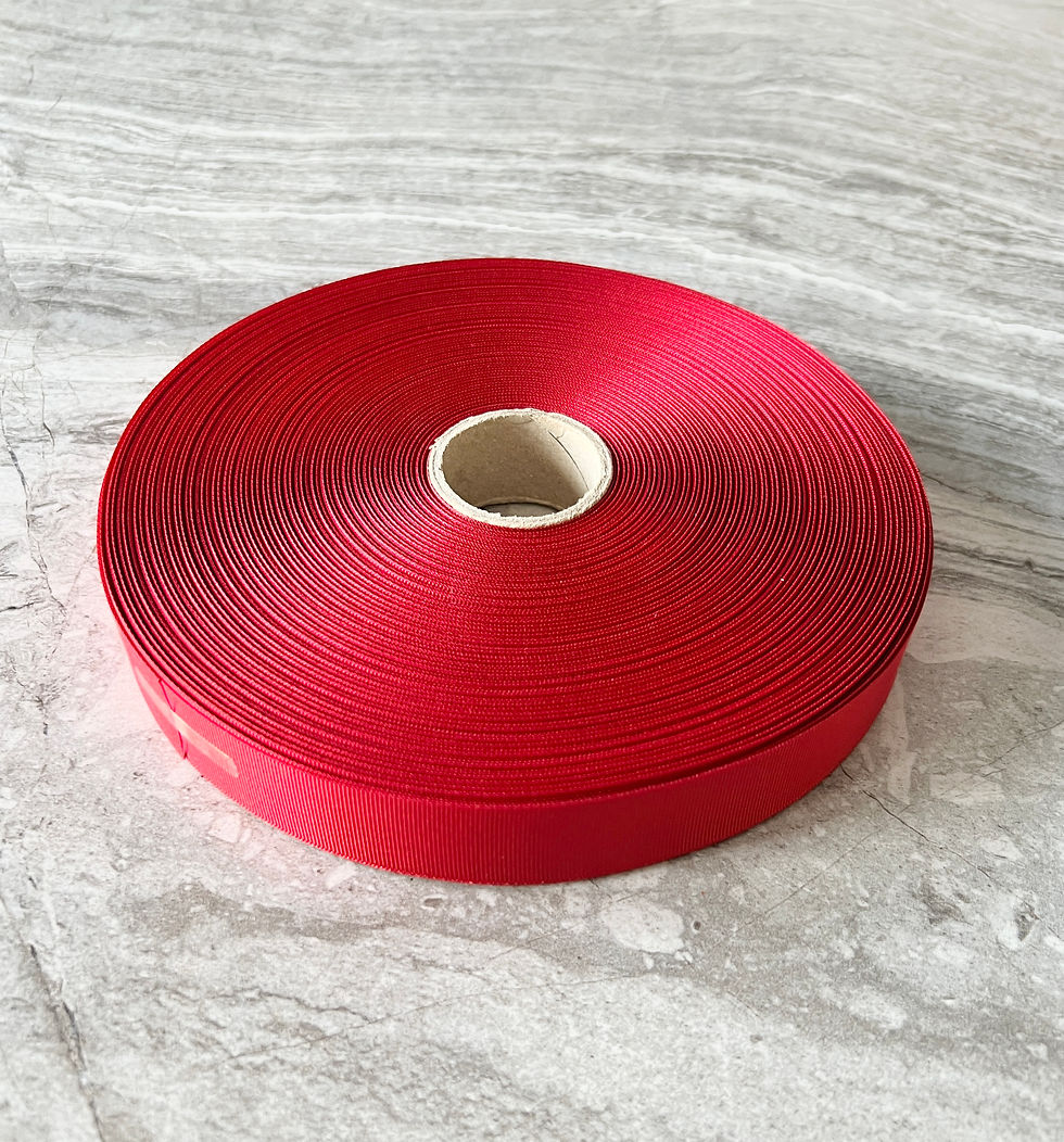 100 metre 25mm Red Grosgrain Ribbon | Home Service (NEW)