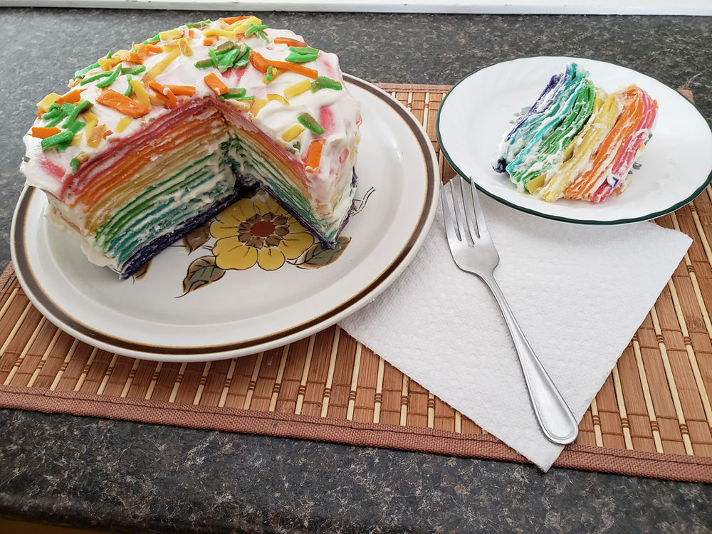 Rainbow Crepe Cake