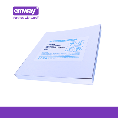 152mm x 150mm x 200sh Emway® CTG Fetal Monitor Paper Huntleigh BD3000 ...