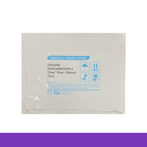 112mm x 90mm x 150sh Emway® CTG Fetal Monitor Paper | MGP Medical Supplies