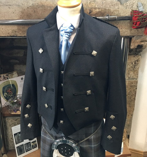 Kyle Jacket Charcoal Arrochar Tweed | highlander