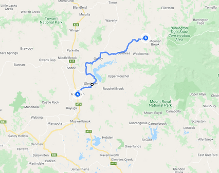 Hunter Road to Moonan Flat in New South Wales - Photos, Maps, GPX, Videos