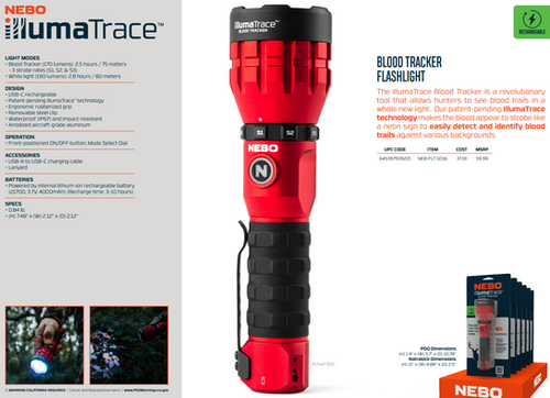 FLASHLIGHT ILLUMATRACE BLOOD TRACKER | no1archeryandsports