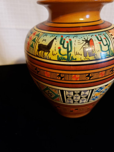 Peruvian Vase-Pisac-Cusco Peru Hand-Painted Pottery | Pamela A Zell