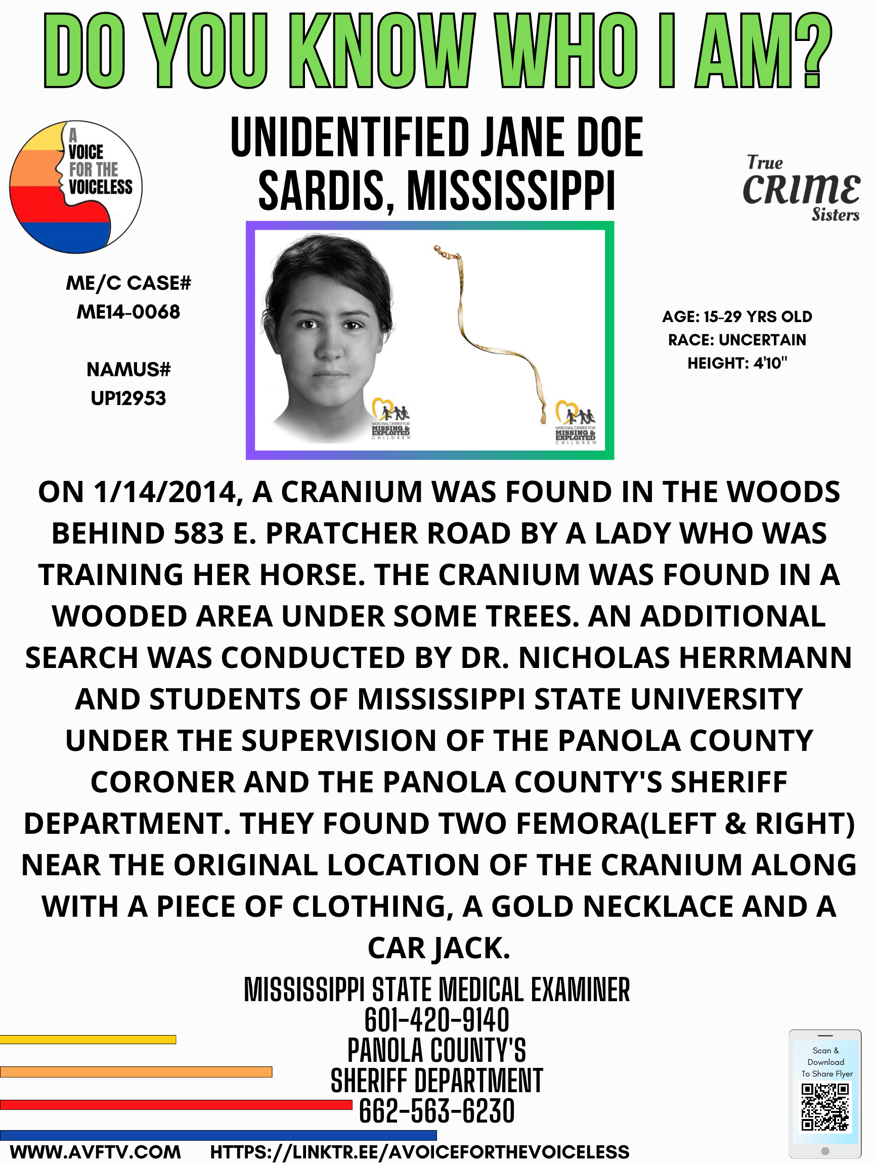 Unidentified Sardis, Mississippi Jane Doe | AVFTV
