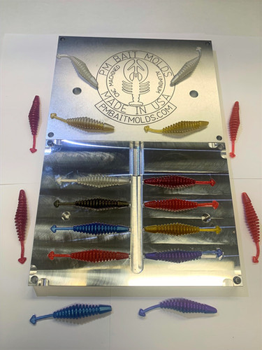 M.Y.'S Custom 3IN Ribbed Creature Worm | Pm Bait Molds