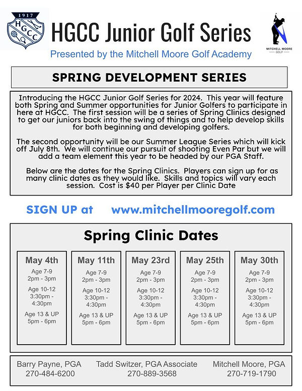 HGCC Junior Golf Series | Mitchell Moore Golf
