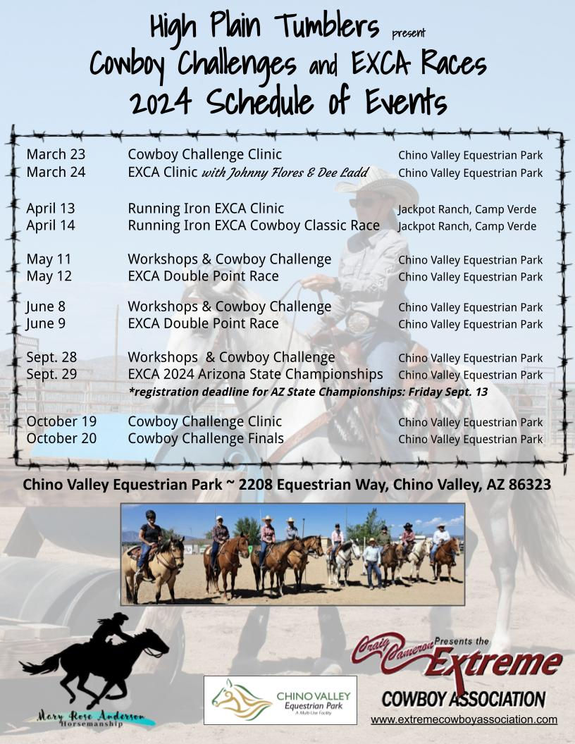 COWBOY CHALLENGES, WORKSHOPS, EXCA RACES | CV Equestrian Park