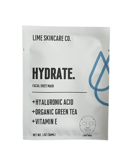 Hydrate. Facial Sheet Mask | Lime Skincare Co.