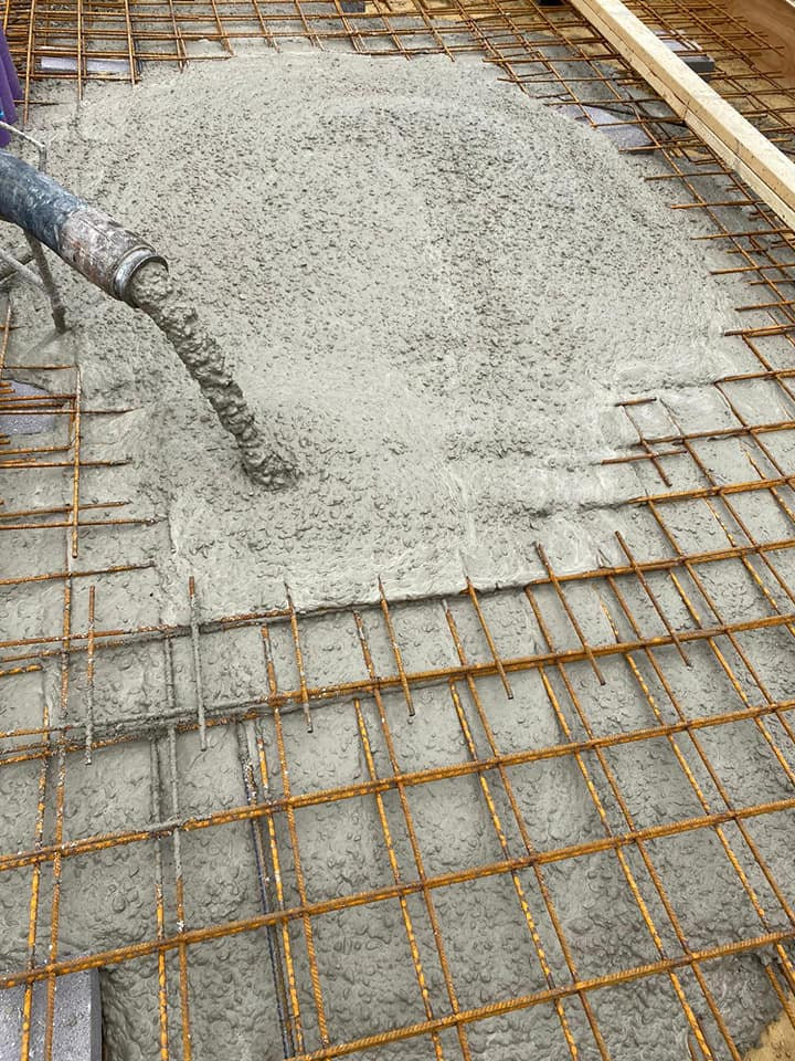 Flowing concrete