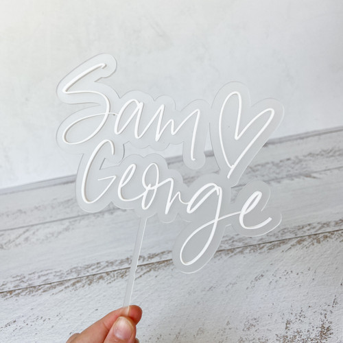 "Name" & "Name" Cake Topper | Little Letter Co