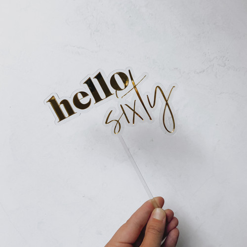 Hello "Age" Cake Topper | Little Letter Co