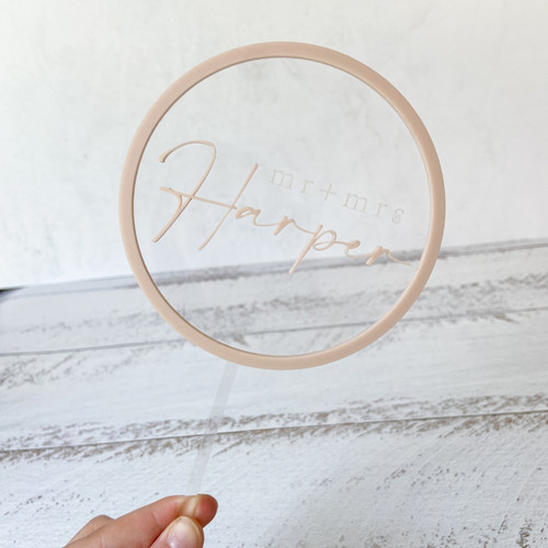 Mr & Mrs Hoop Cake Topper | Little Letter Co