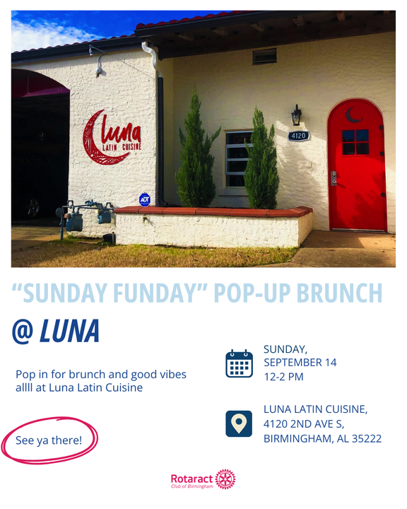 Sunday Funday Pop Up Brunch at Luna Latin Cuisine | Rotaract Club Of ...