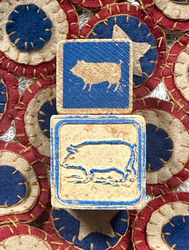 NEW! "Two Little Pigs" Vintage Child Blocks | 1894-cottonwoodhouse