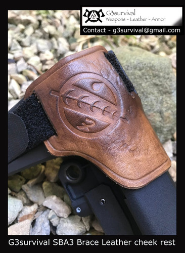 G3 Leather cheek rest for SBA3 brace | G3Survival