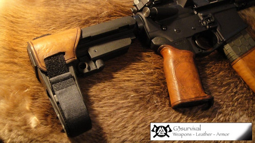 G3 SB A3 Brace leather cheek rest | G3Survival