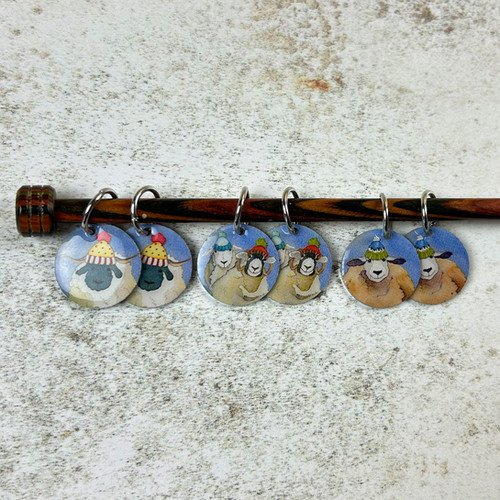 Happy Sheep 6 Stitch Markers | Woolplay