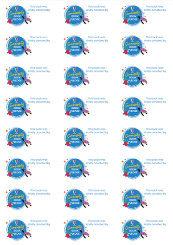 Community Book Pledge Stickers | Athena Printables