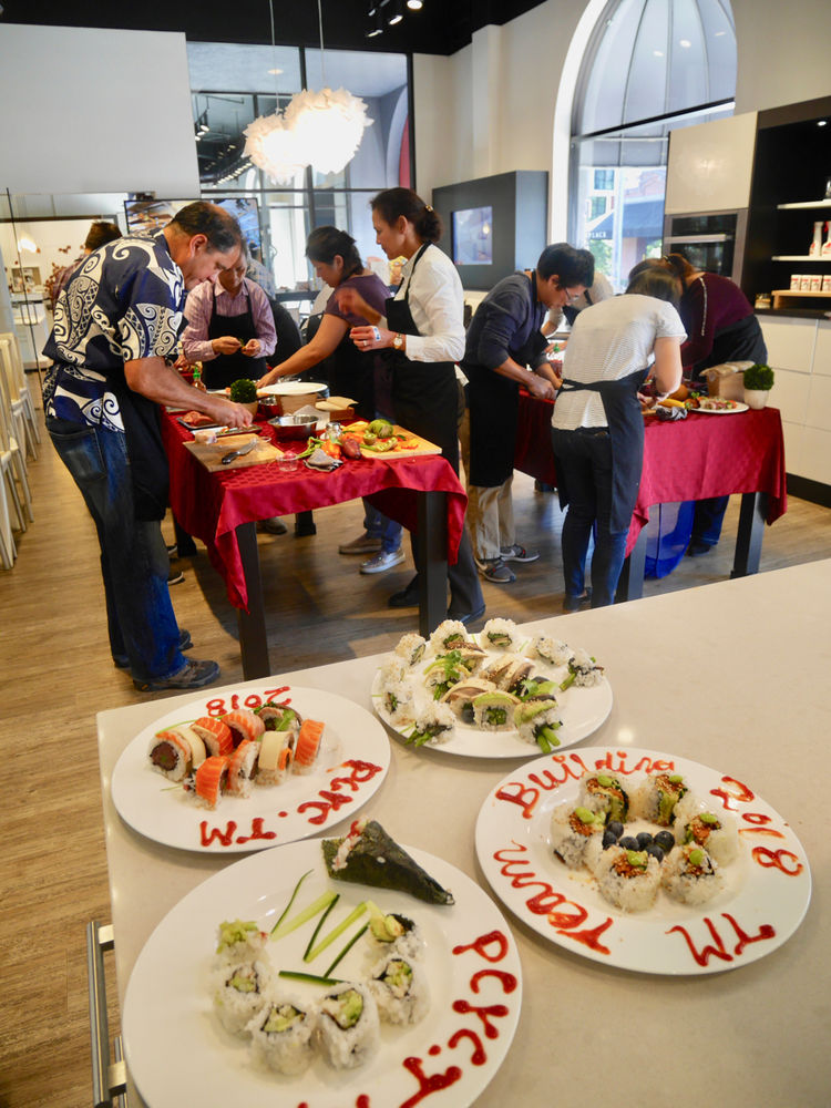 Team Building Sushi Class Photo