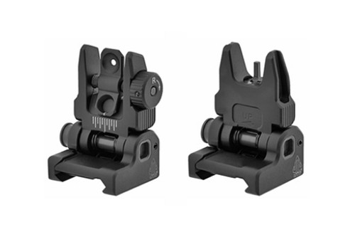 UTG ACCU SYNC SPRING LOADED AR15 FLIP UP REAR & FRONT SIGHT MNT-957 MNT ...