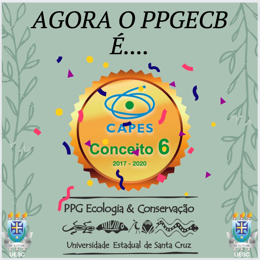 O PPGECB/UESC recebeu conceito 6 da CAPES