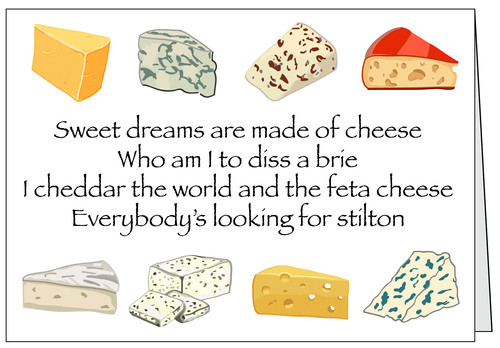 Cheese Eurythmics Greetings Card | Muddy Turnip