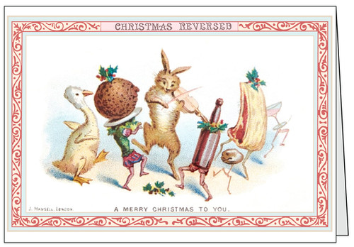 Victorian Christmas Reversed Christmas Card | Muddy Turnip