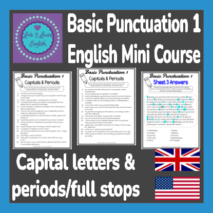 Grammar Worksheets | ESL Grammar | Capitalization and Punctuation ...
