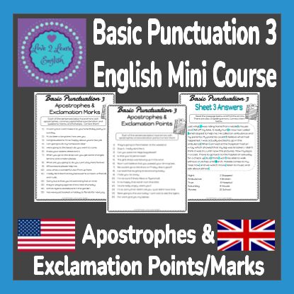 Grammar Worksheets | ESL Grammar | Punctuation Worksheets | Apostrophes | Love 2 Learn English