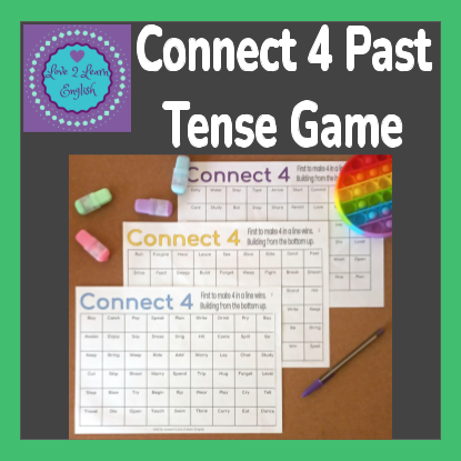 Connect 4 Past Tense Verb Game | Love 2 Learn English