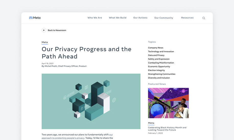 Meta Newsroom | Glimpse of Blessings