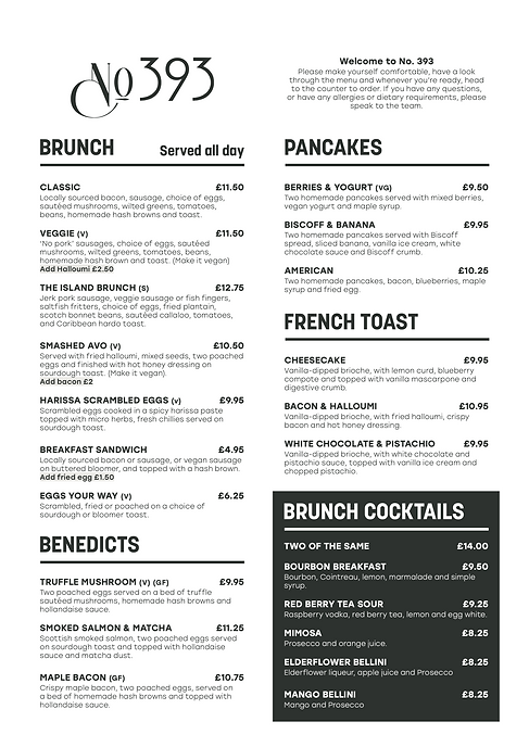 View Menu | No 393 | Available Now