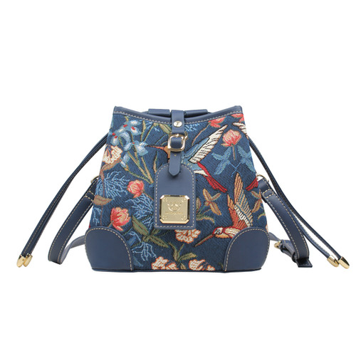 Blue Hummingbird Tote Shoulder Bag HB-020-BHB | Henney Bear London