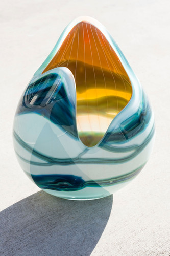 The Inside Matters #5 Handblown Vase by Drew Raskin | BarrioGlassworks