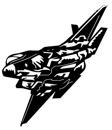 Military Jet Aircraft Vinyl Decal Sticker 8 (add text ...