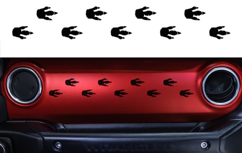 Jeep Gladiator Wrangler Dinosaur Tracks Dash Board Decal Sticker ...