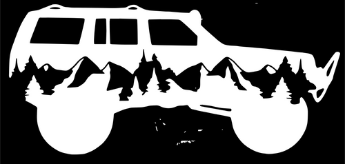 Jeep Cherokee Mountain Decal Sticker | ANYStickerUWant.com