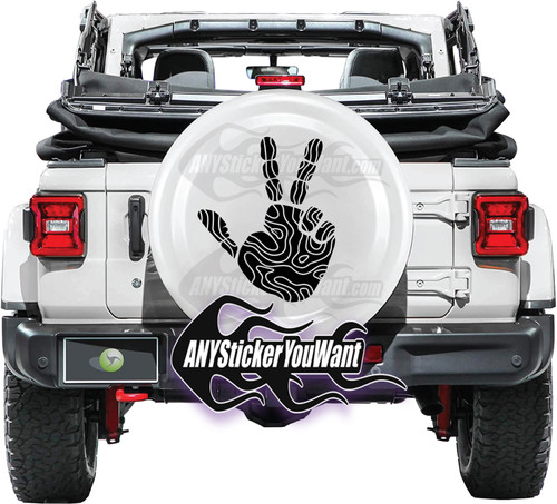 Topo Jeep Wrangler Topographic Jeep Wave Hood Vinyl Decal Sticker 124 ...