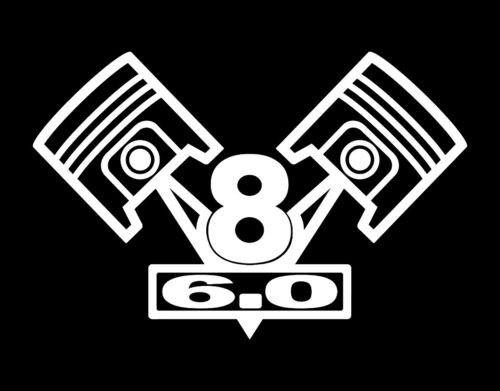 V8 Piston 6.0 Decal Sticker | ANYStickerUWant.com