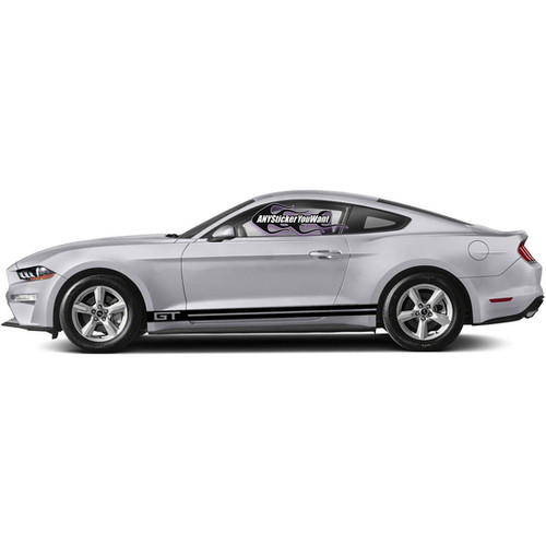 Ford Mustang GT Rocker Panel Racing Stripes Vinyl Sticker Decal ...