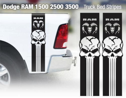 Dodge Ram 1500 2500 3500 Punisher Ram Bed Stripe Vinyl Decal Sticker 19 ...