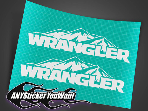 Jeep Wrangler Mountain Hood Fender Decal Sticker 22 | ANYStickerUWant.com